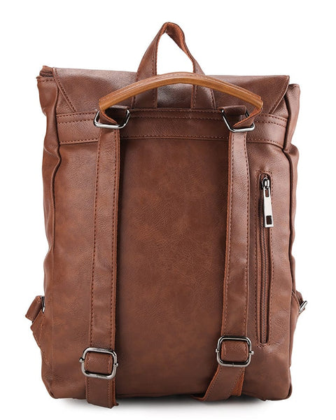 Distressed Leather Relay Backpack - Camel – Urban State Indonesia
