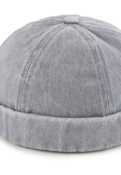Washed Canvas Brimless Baseball Cap - Grey – Urban State Indonesia