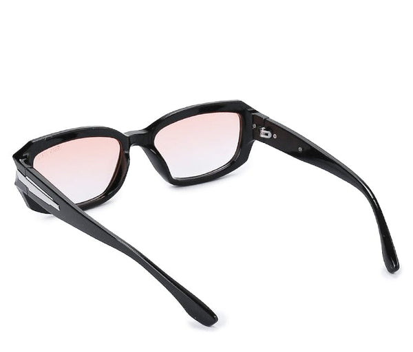 Plastic Frame Slim Rectangular Sunglasses - Brown Black – Urban State ...